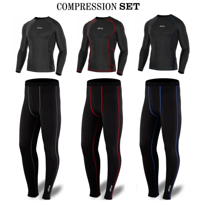 Men’s Compression Base Layer Set – Skin Fit Top & Bottom with Body ...